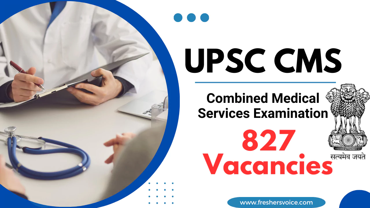 UPSC CMS Combined Medical Services Exam 2024: Apply for 827 Vacancies