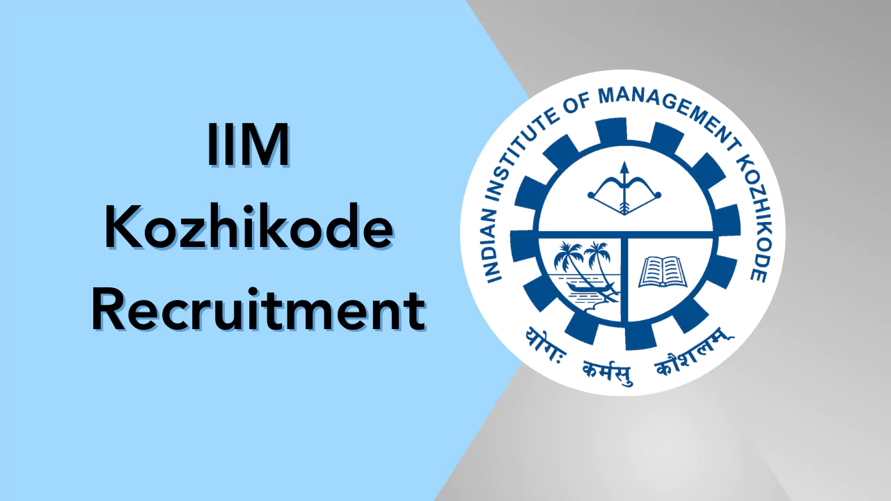 IIM Kozhikode Recruitment 2024 - Support Engineer/Data Entry Operator