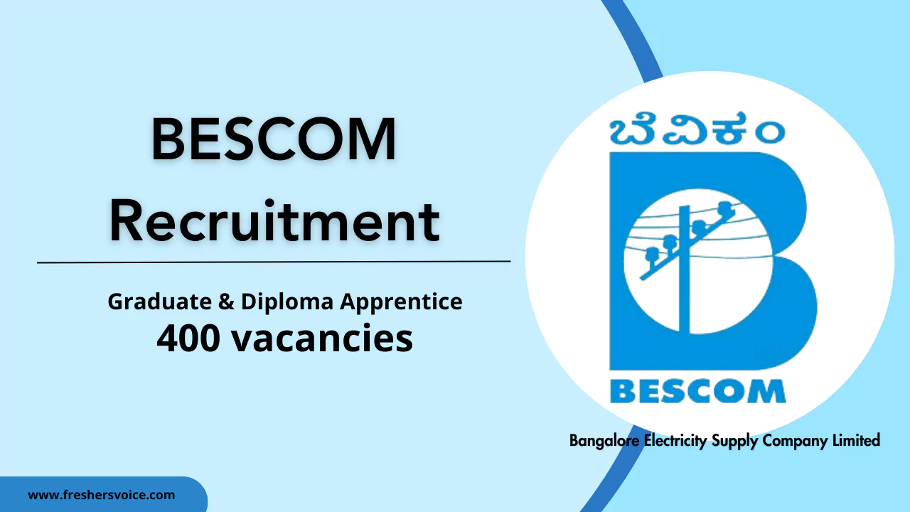 BESCOM Recruitment 2023 for Graduate & Diploma Apprentice