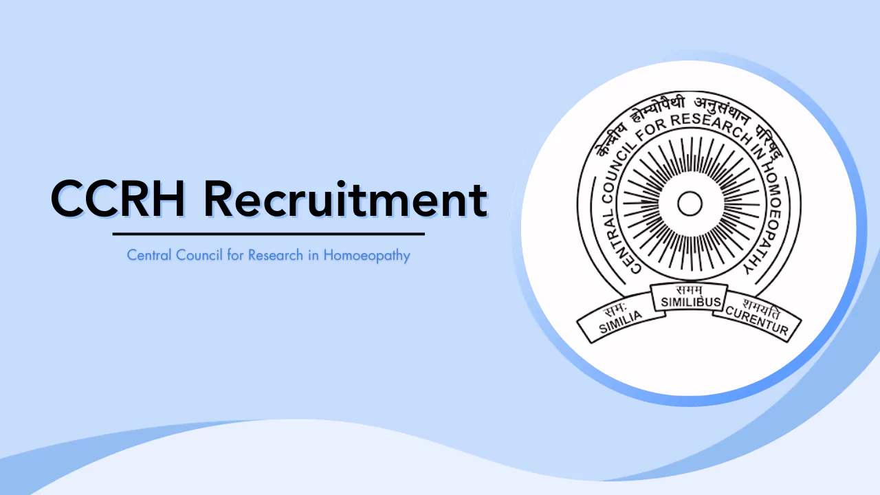 CCRH Recruitment 2025: Senior Research Fellow