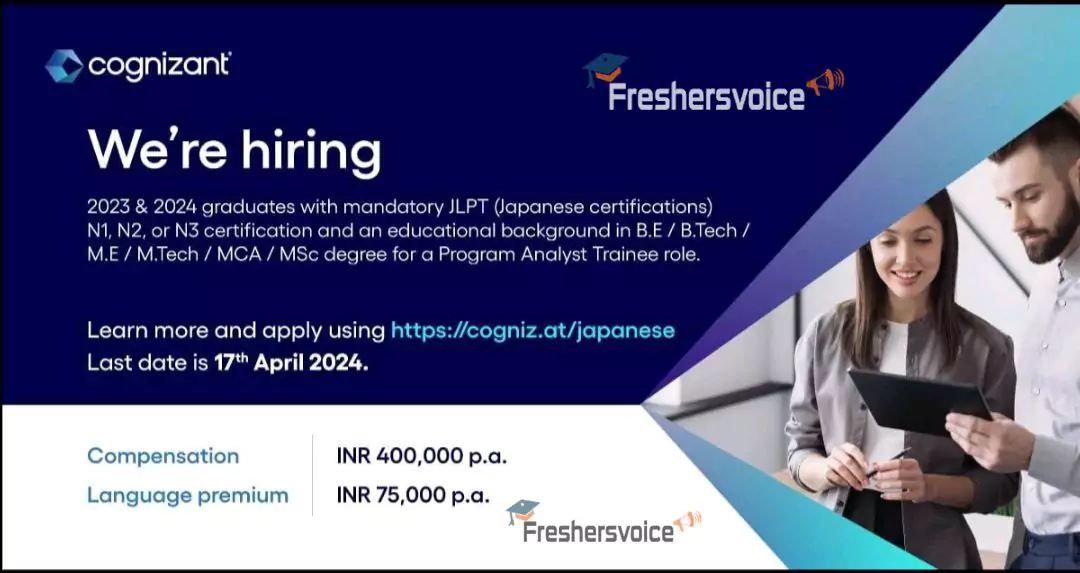 Cognizant Off Campus Drive 2024 - Programmer Analyst Trainee