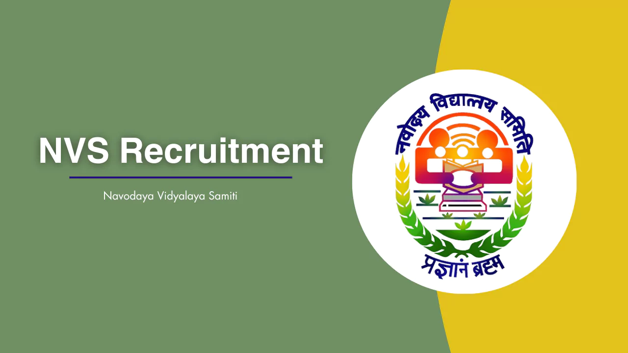 NVS Recruitment 2024: 1377 Non-Teaching Posts
