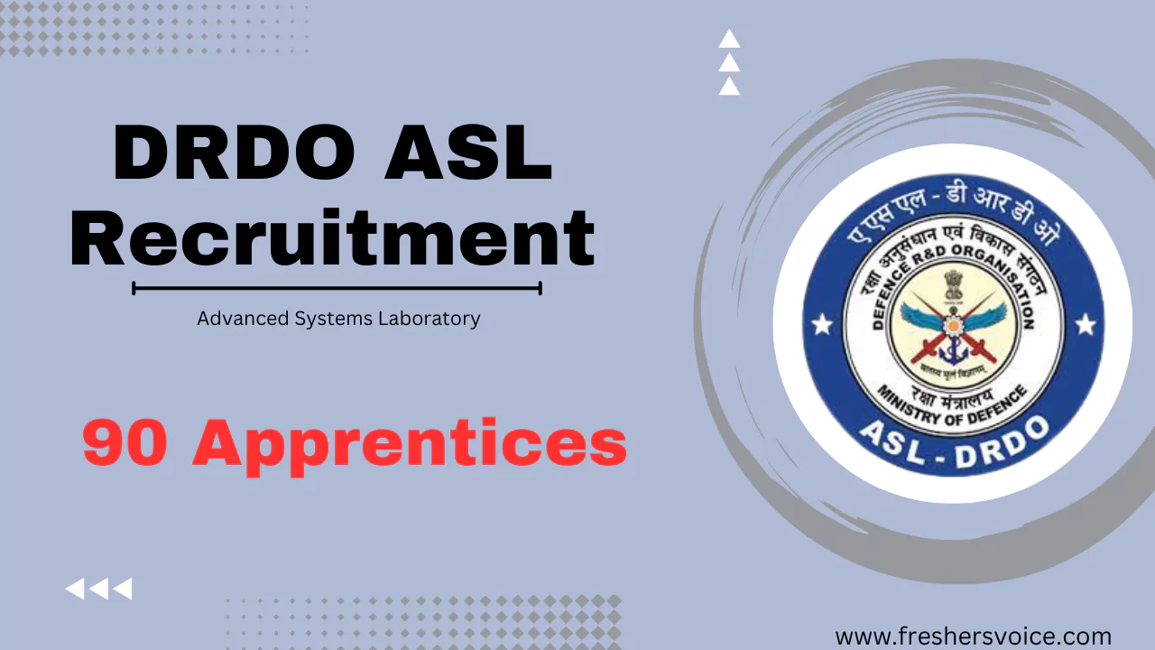 DRDO ASL Recruitment 2024: Junior Research Fellow/Research Associate