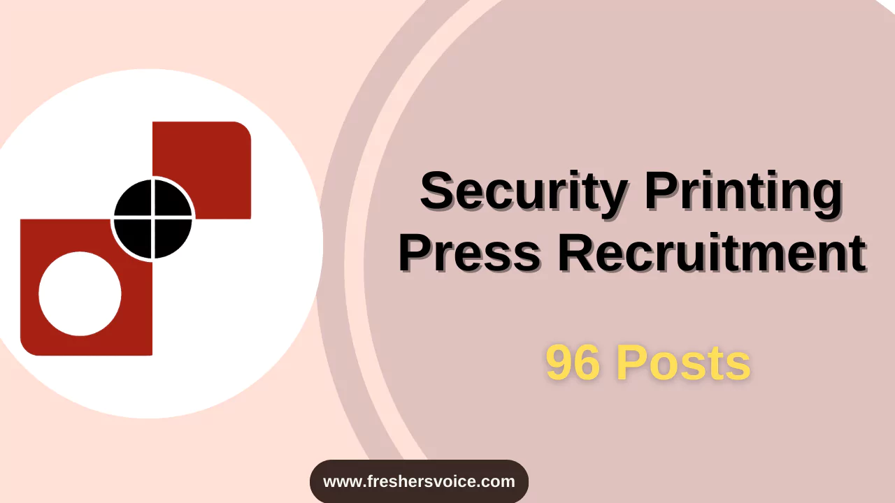 Security Printing Press Recruitment 2024: Junior Technician/Fireman, 96 ...