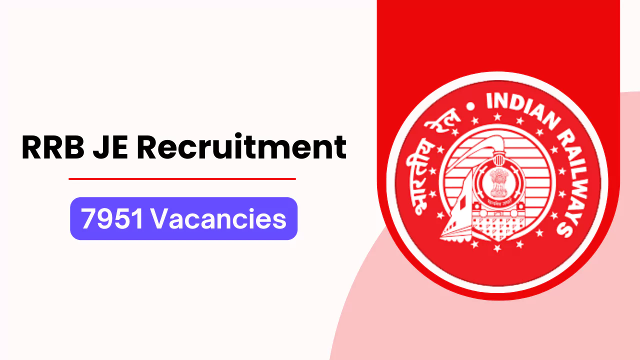 RRB JE Recruitment 2024 - 7951 Vacancies, Apply Now