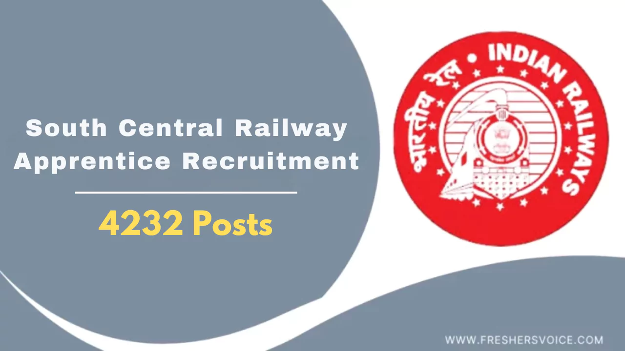 South Central Railway Apprentice Recruitment 2025: 4232 Posts
