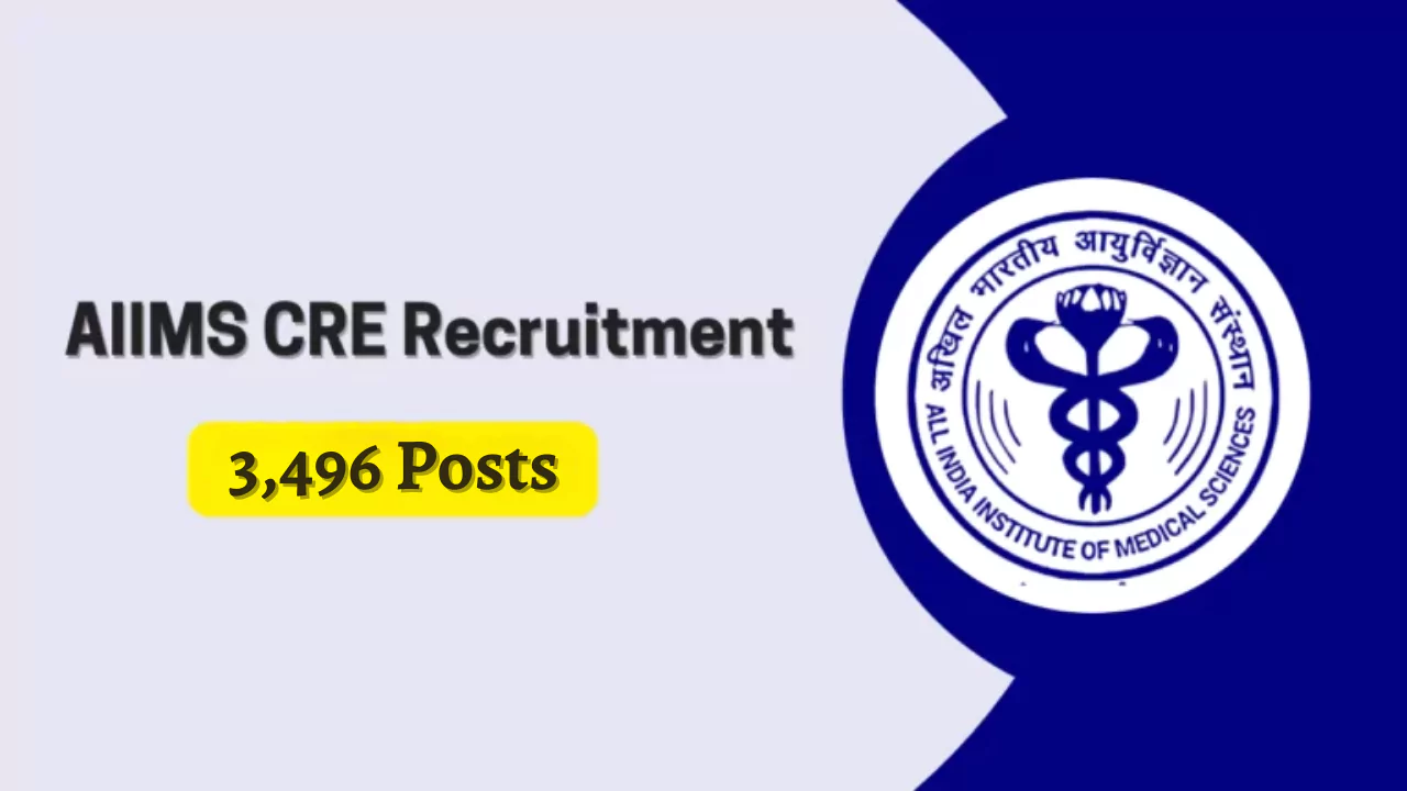 AIIMS CRE Recruitment 2025: 3496 Group B & C Posts, Apply Now!